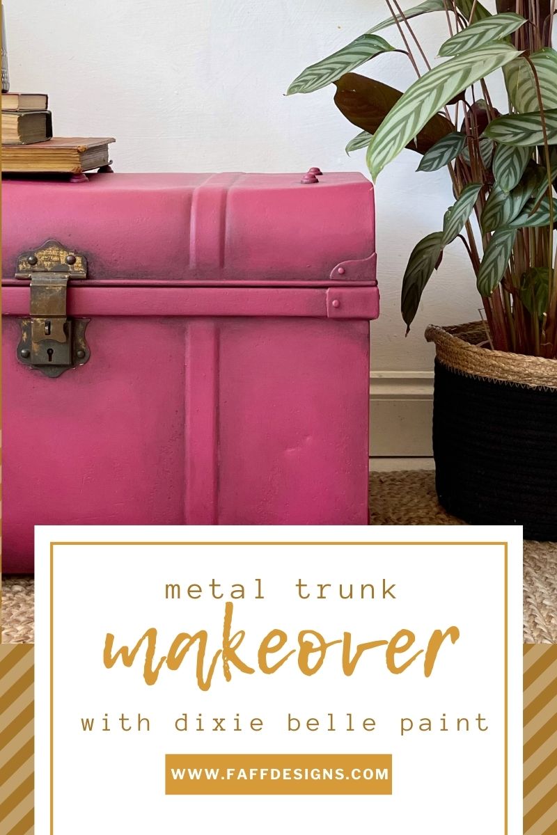 Metal Trunk Makeover – Faff Designs